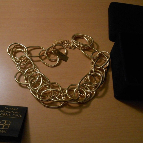 Jewelry | Iman Global Chic Large Goldtone Chain Necklace | Poshmark